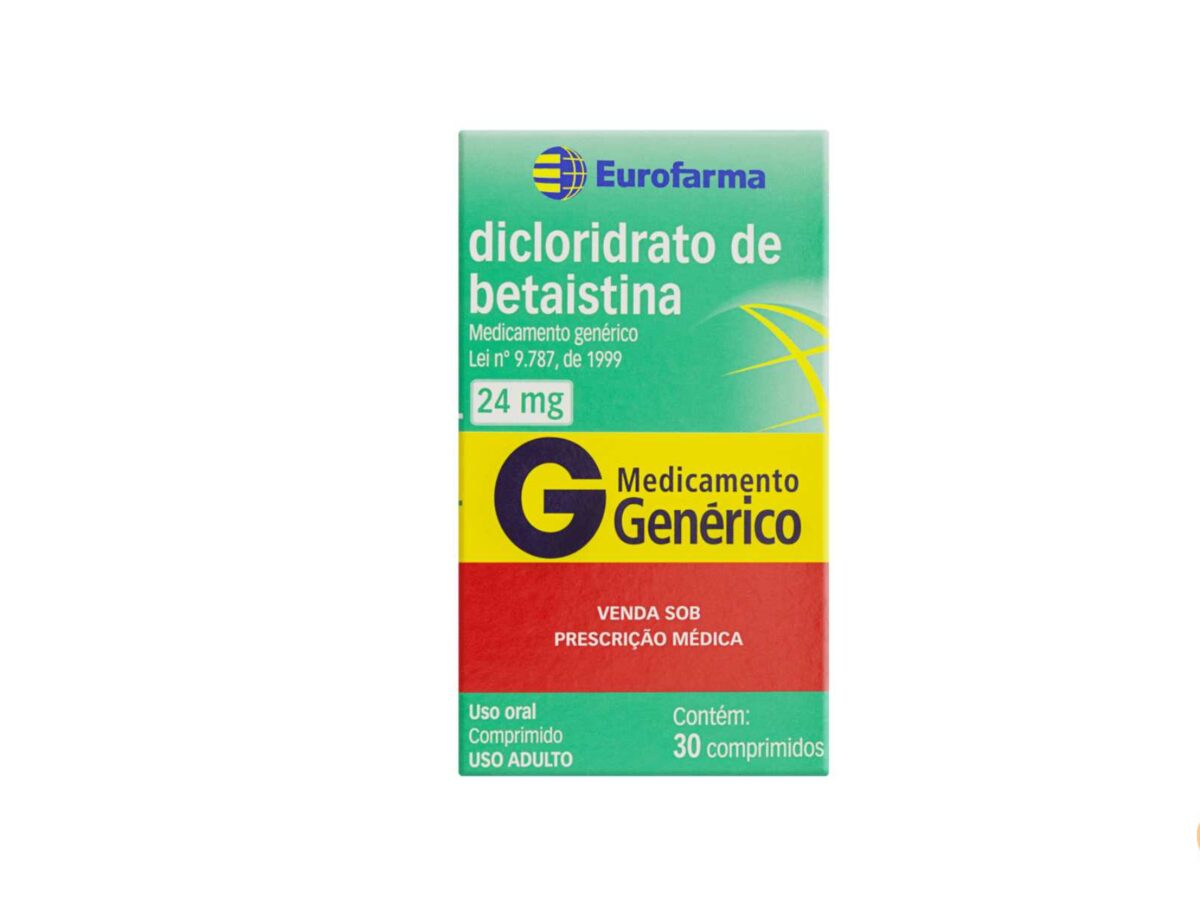 Bula do Dicloridrato De Betaistina 24mg - 30 Comprimidos | CliniGuia