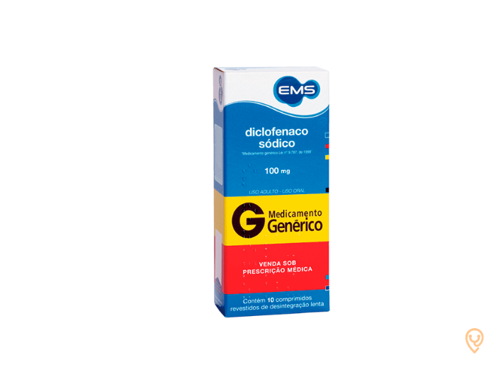 Bula do Diclofenaco Sodico 100mg Ems Generico 10 Comprimidos Revestidos ...