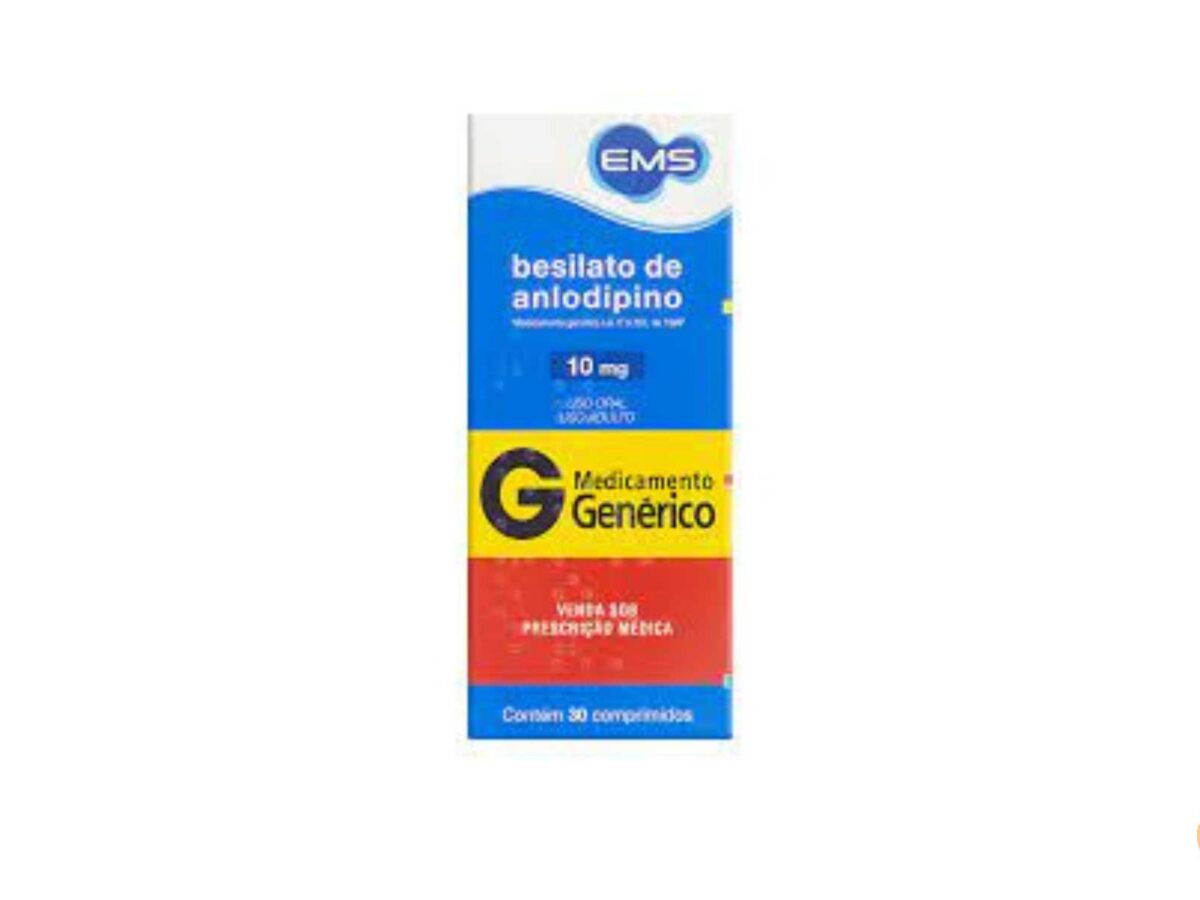 Besilato De Anlodipino 10mg C 30 Comprimidos | CliniGuia