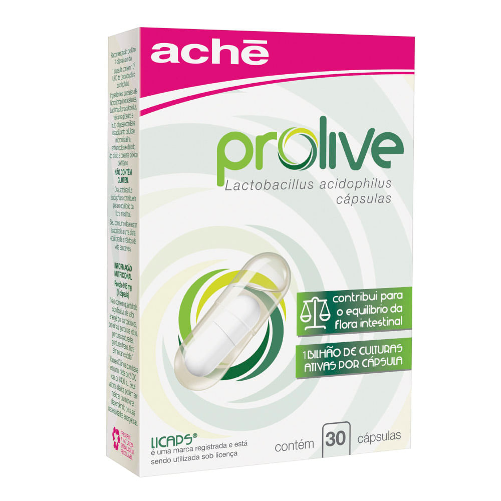 Bula do Prolive Com 30 Cápsulas | CliniGuia